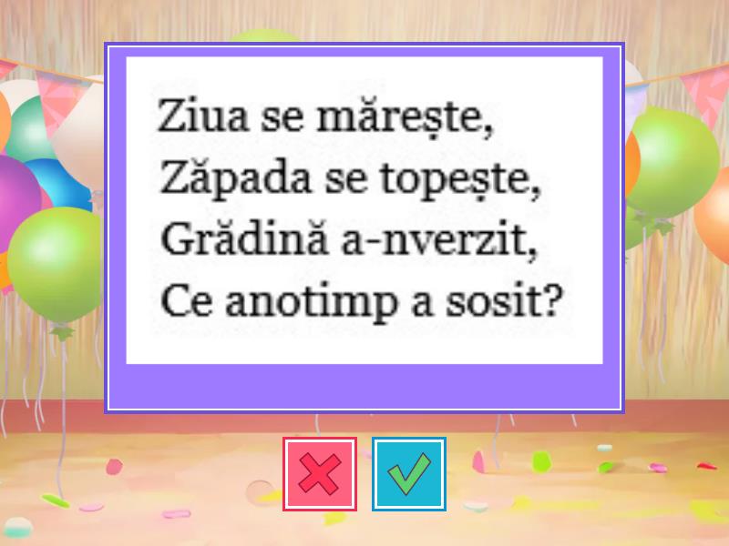 Ghicitori primăvară - Carduri flash