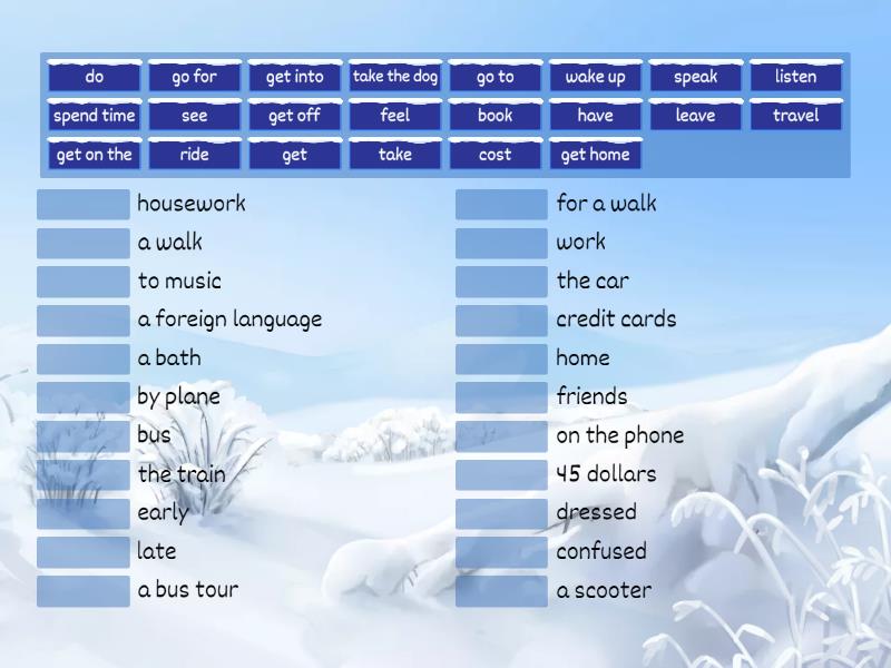 Make pairs with verbs - Match up