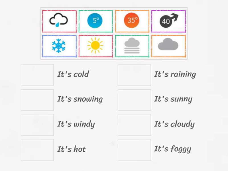 English File Elem Unit 5C (weather) - Match up