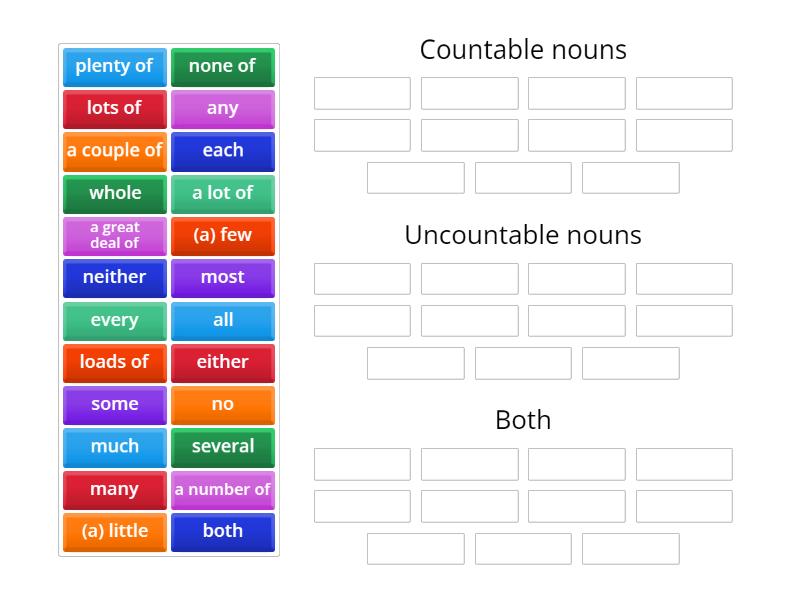 Quantifiers - Group sort