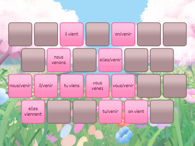 les verbes aller/venir - Matching pairs