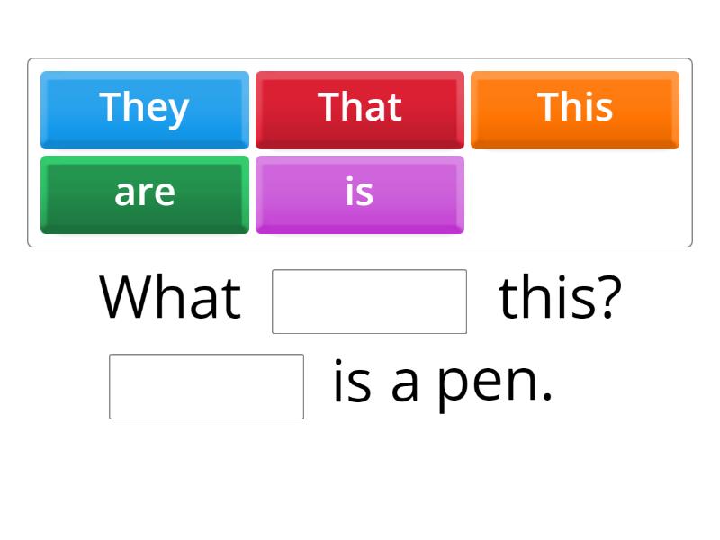 Lesson 2-What are these? - Complete the sentence