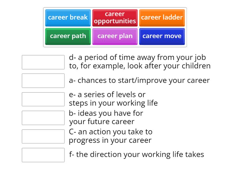 Career Collocations - Match up
