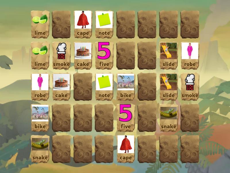 Magic E Matching Cards - Matching pairs