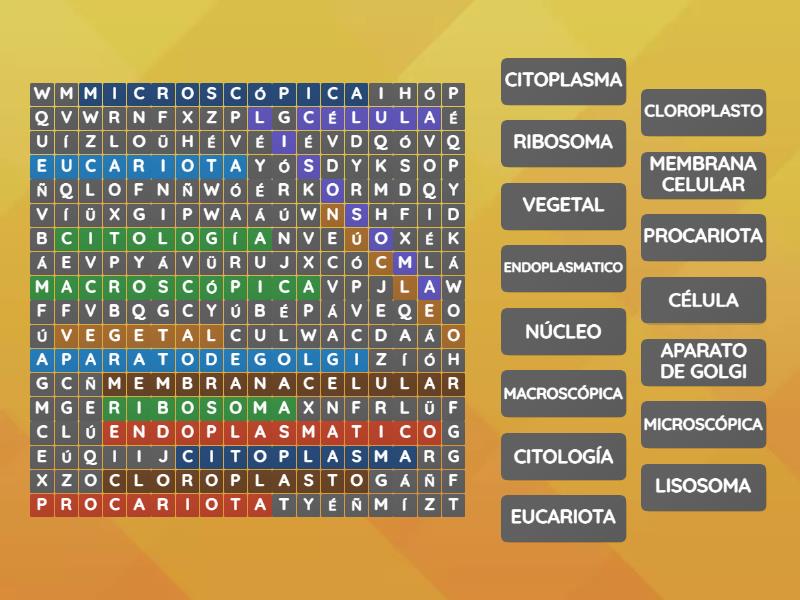LA CÉLULA EST. JONATAN TACA JEMA 2024 Lic DCD - Sopa de letras