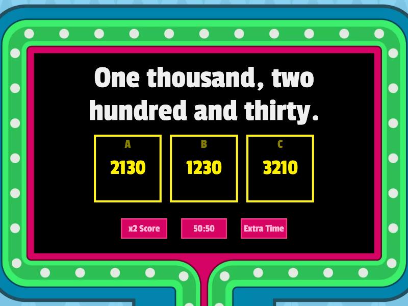Numbers - Gameshow quiz