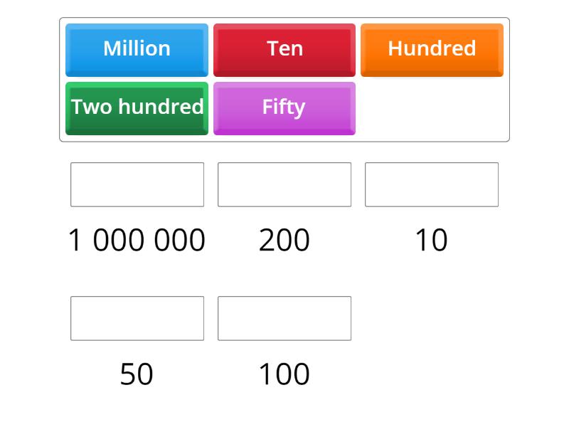 numbers - Match up