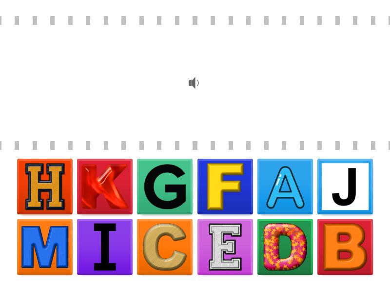 Test alphabet - Trouver la correspondance