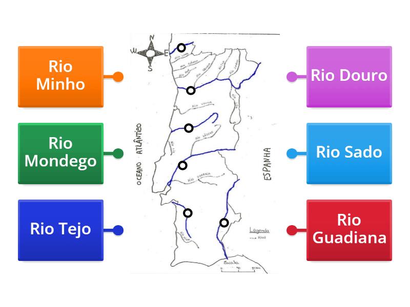 Turma 5- Principais Rios de Portugal - Diagrama con etiquetas