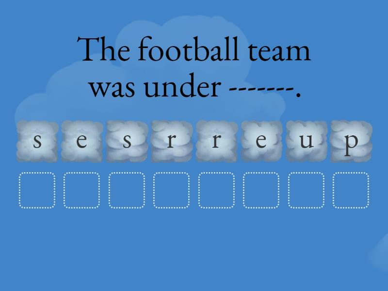 challenge words - Anagrama