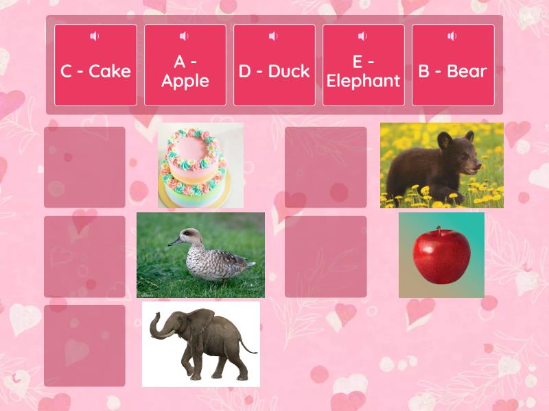 Alphabet ABCDE - Match up