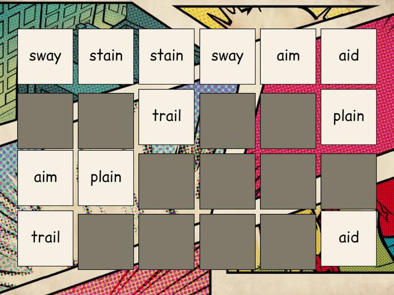 Ai/Ay Vowel Team - Matching pairs