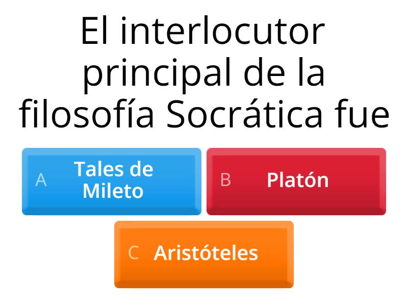Filosofía socrática - Quiz