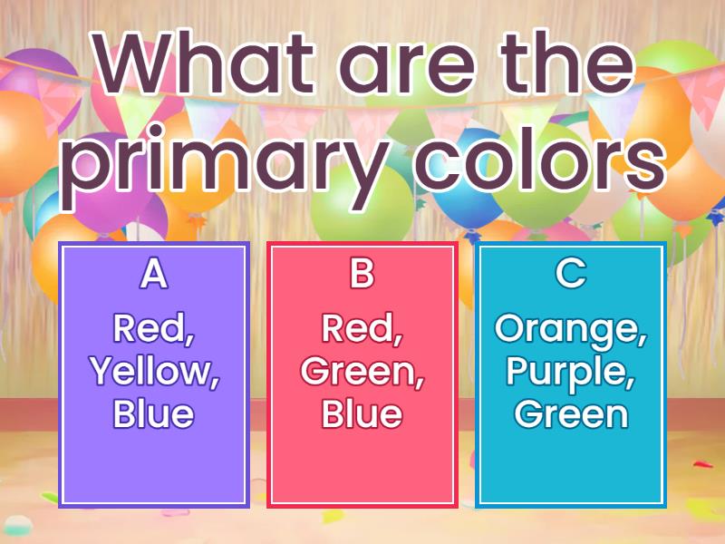 Color mixing - Quiz