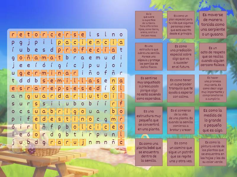 Palabras de la Semana 8 (Q3W8) - - Sopa de letras