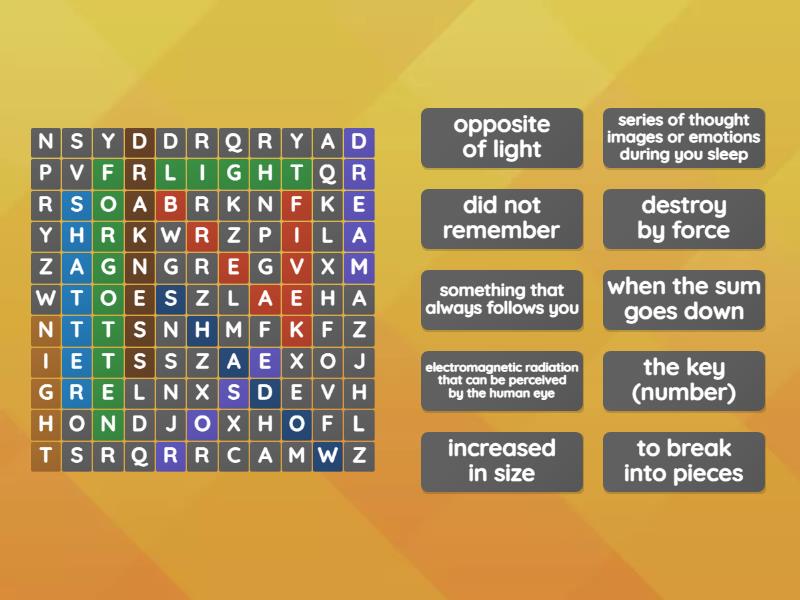 escape room - Wordsearch