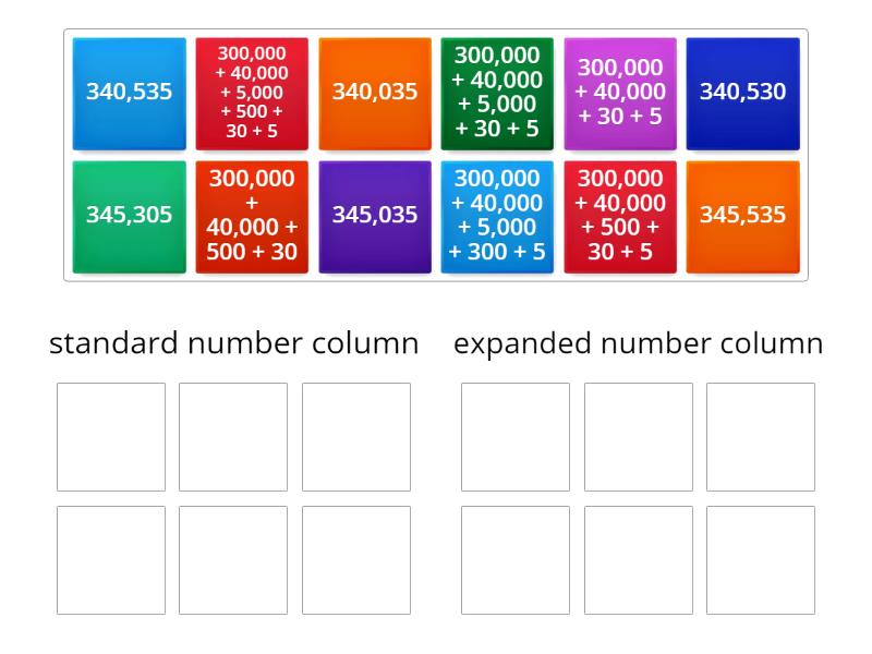 32a standard to expanded form - Group sort