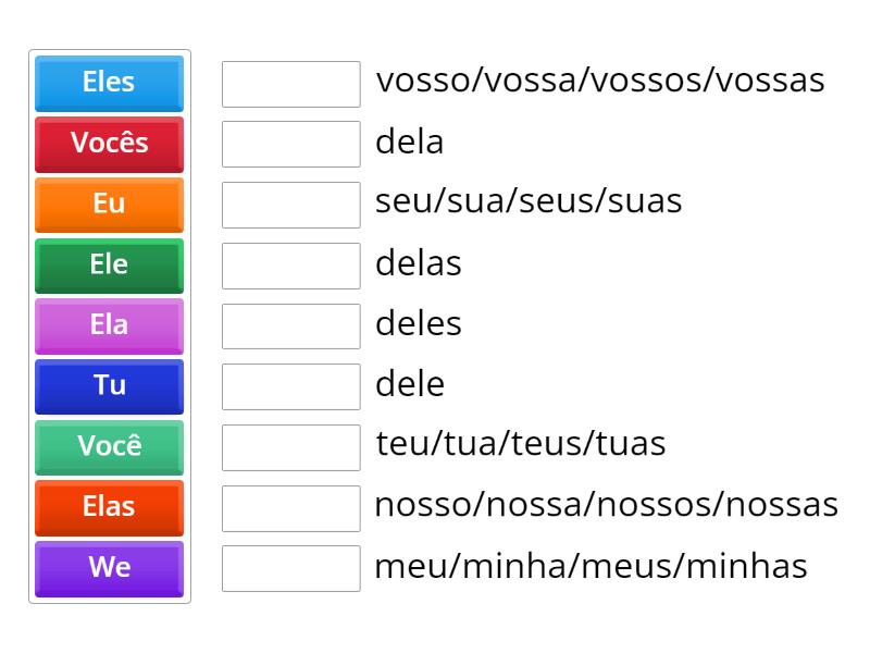 Possessivos - Match up