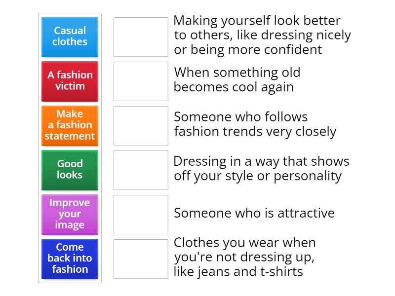 Me6a English full blast unit 8 vocab - Match up