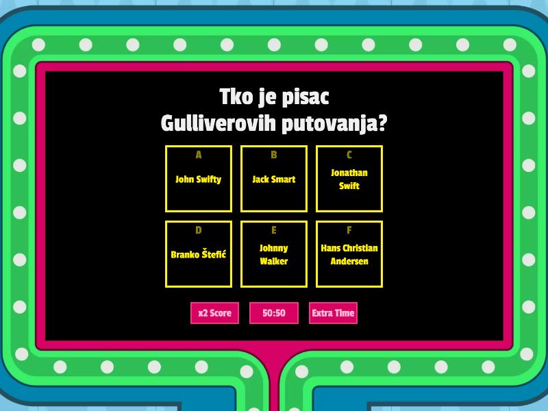 Gulliverova putovanja-lektira - Gameshow quiz