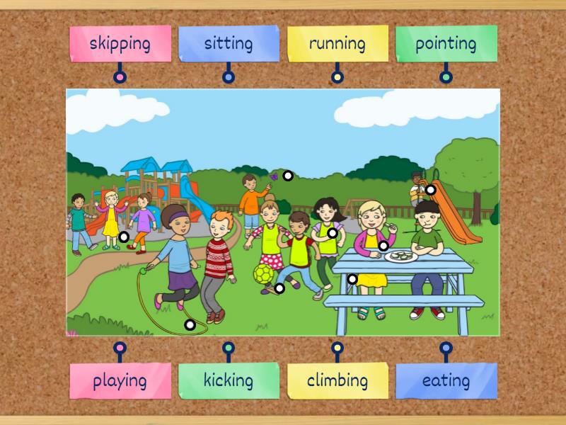 Spot the verbs - Labelled diagram