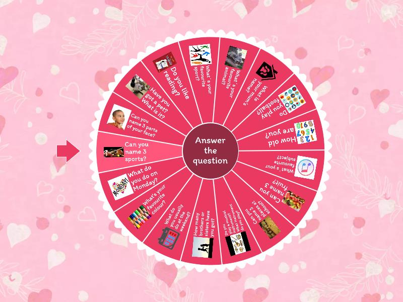 Warm-up Questions - Kids - Spin the wheel