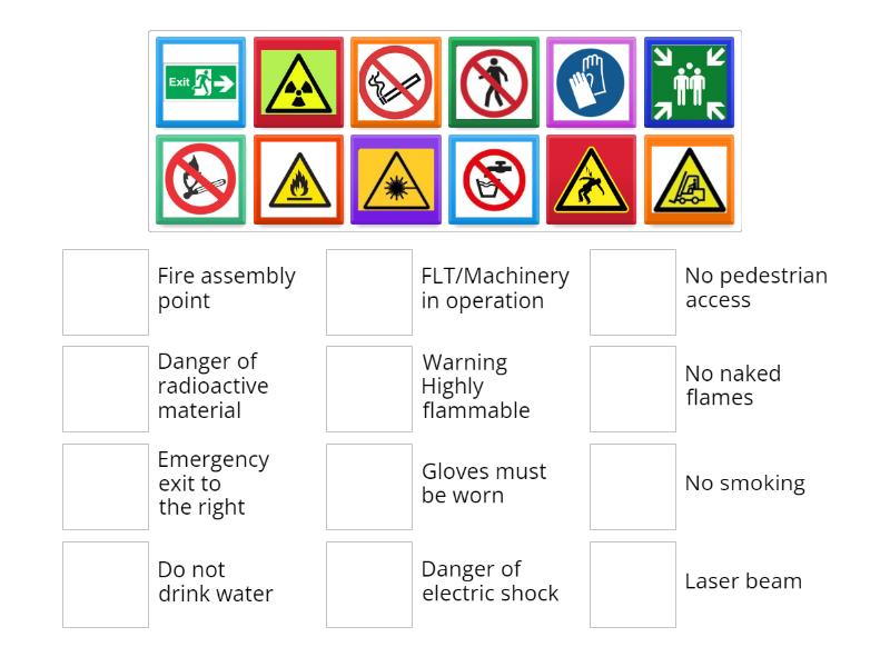 Safety Signs - Match up