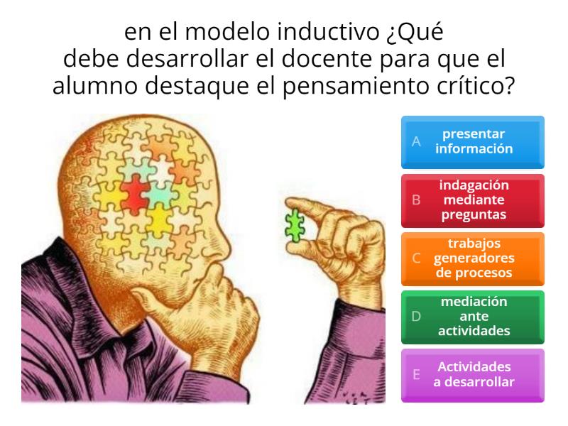 estrategias docentes modelo inductivo - Quiz