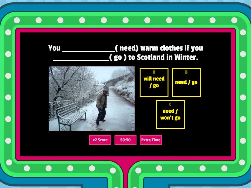 First Conditional - Gameshow quiz