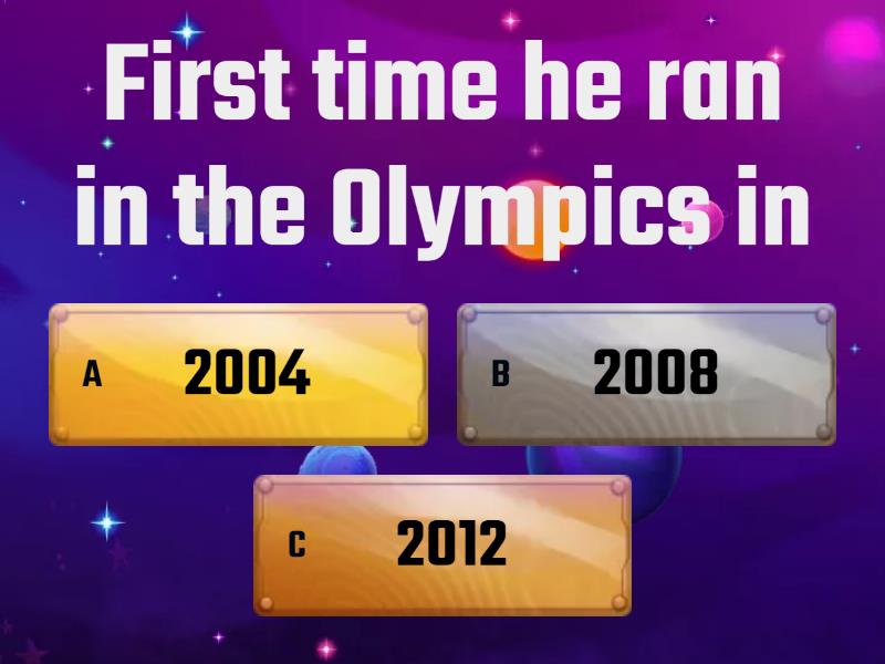 Text Usain Bolt part 2 - Quiz