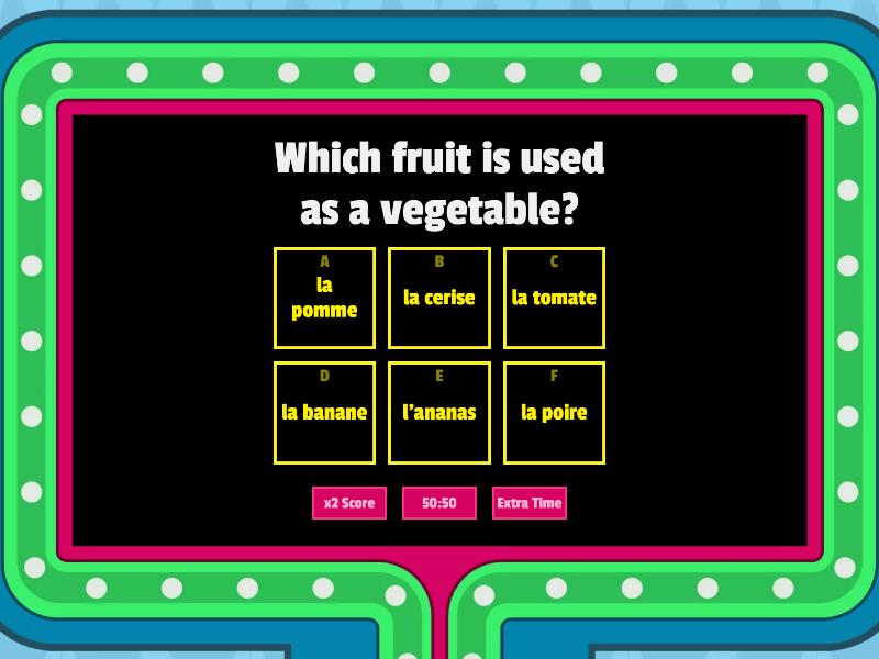 Les fruits et les legumes- Game Show - Concurso de preguntas