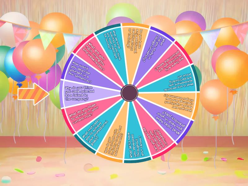 Talent Spotlight! - Spin the wheel