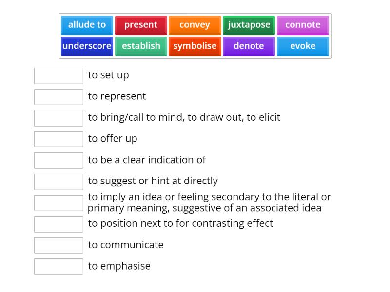 Analytical Language - Match up