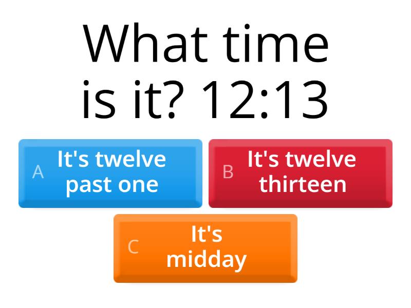 Telling the time in English - Quiz