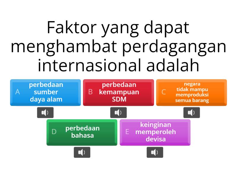 PERDAGANGAN INTERNASIONAL - Quiz