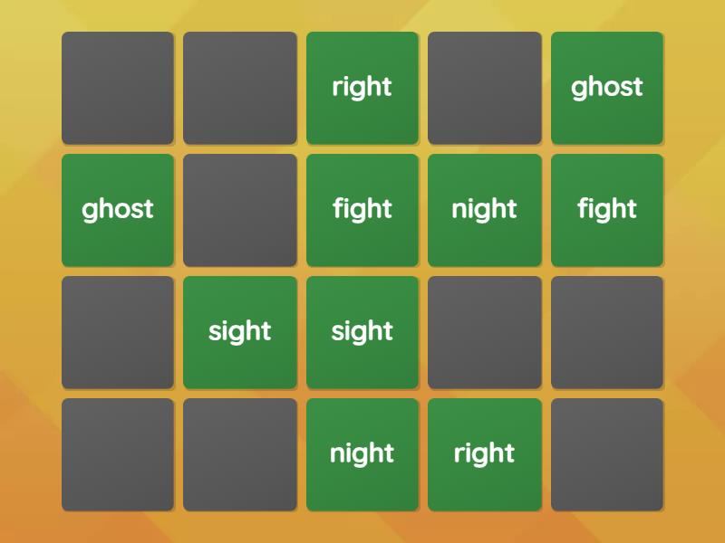 Gh Word Memory - Matching pairs