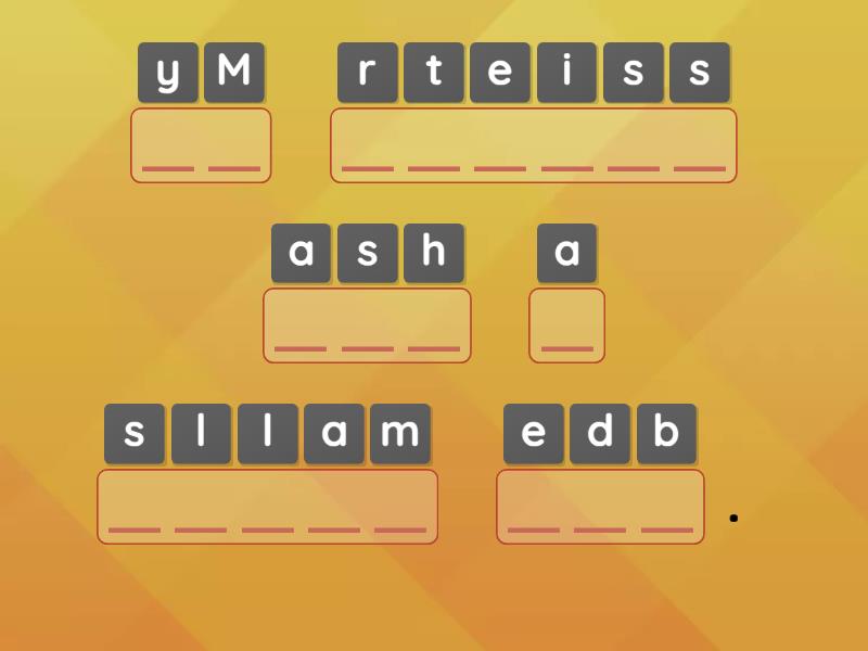 Unscramble the sentences - Anagrama
