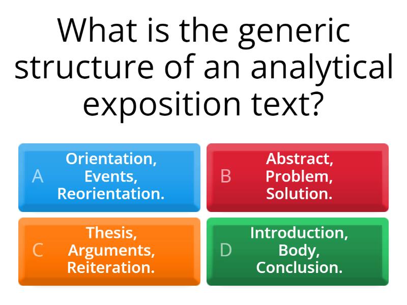 ANALYTICAL EXPOSITION 1 - Quiz