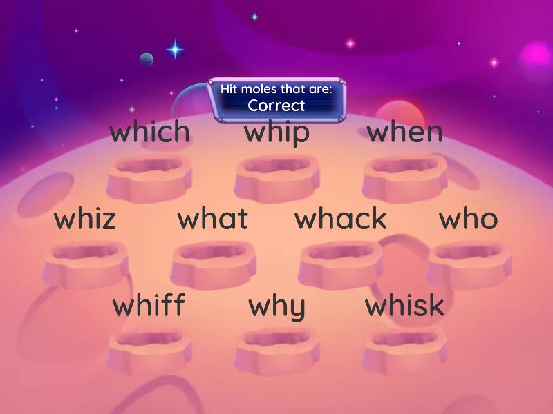 WH Question Words - Whack-a-mole