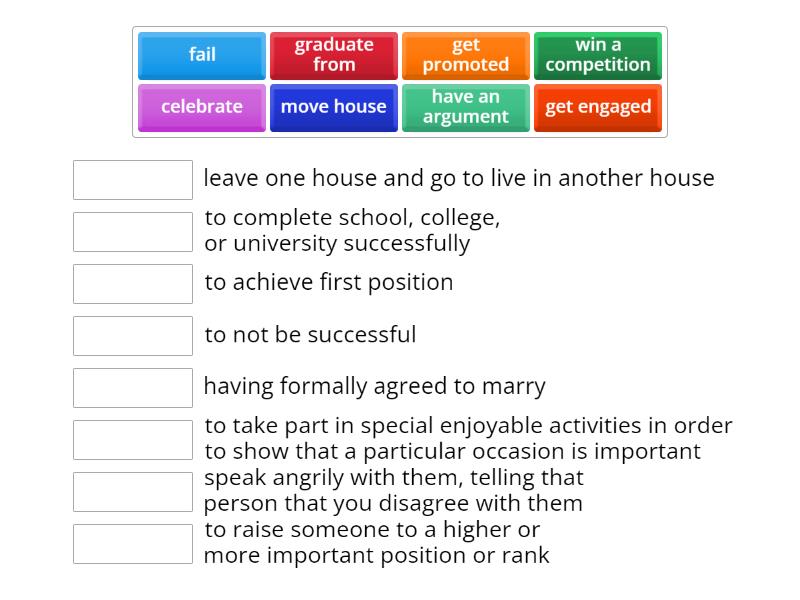 Definitions - Match up