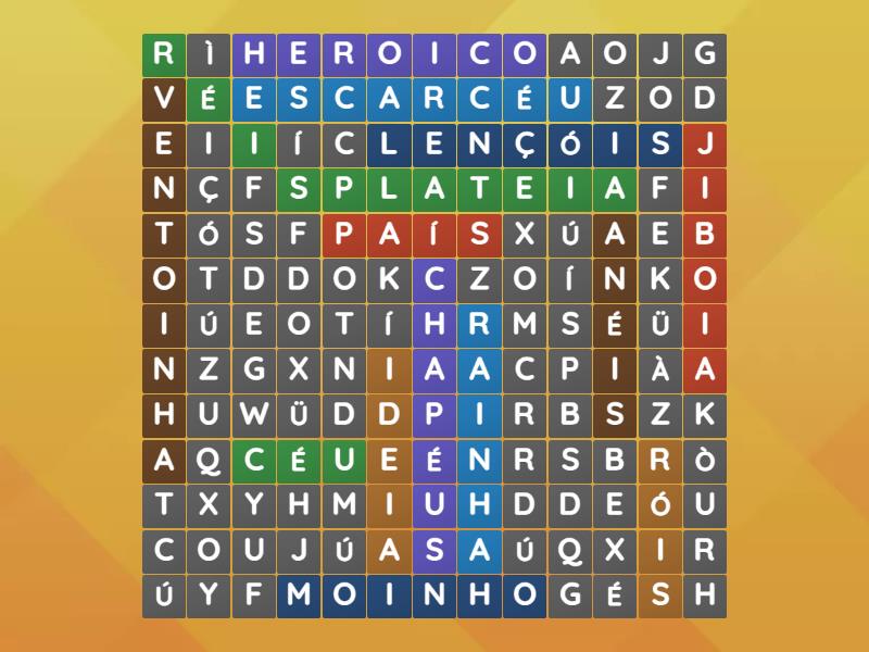 caça palavas do israel - Wordsearch