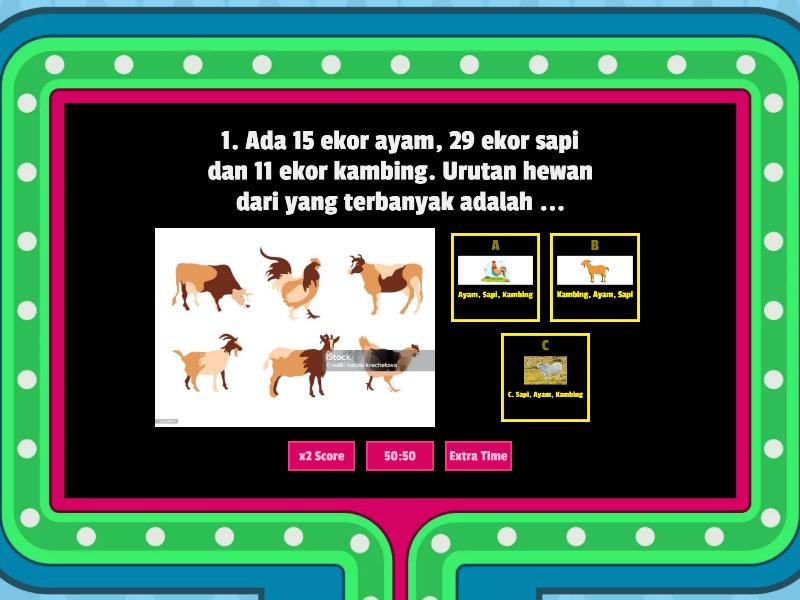 KUIS MATEMATIKA KELAS 1 SD - Gameshow quiz