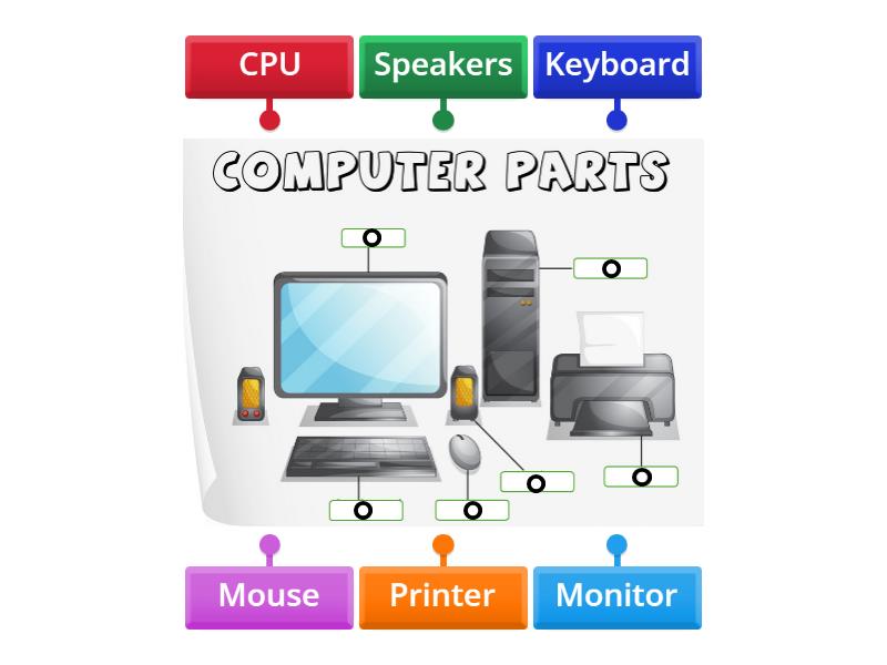 Computer Parts - Labelled diagram