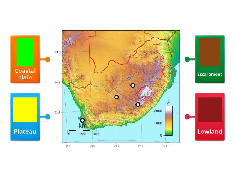 Understanding high and low places - Labelled diagram