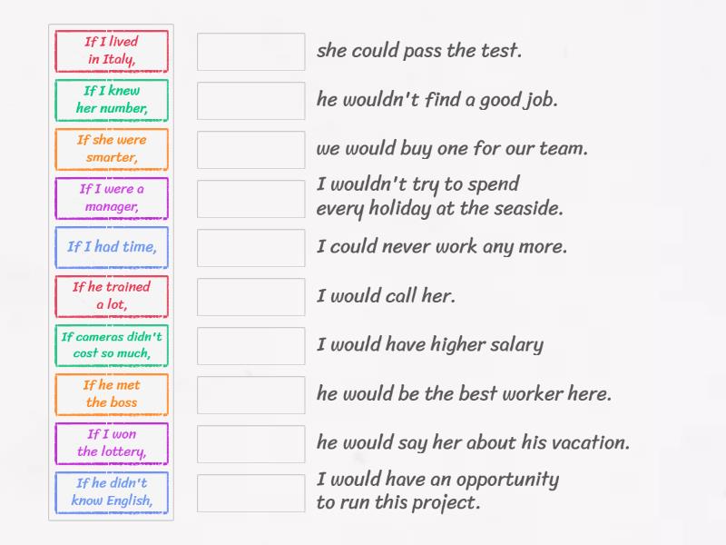 Second Conditional - Match up