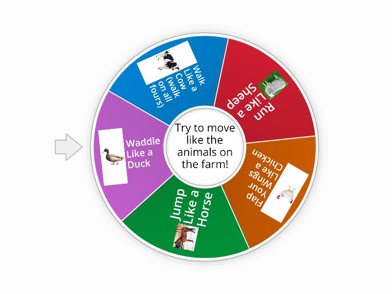 Farm Animals - Spin the wheel