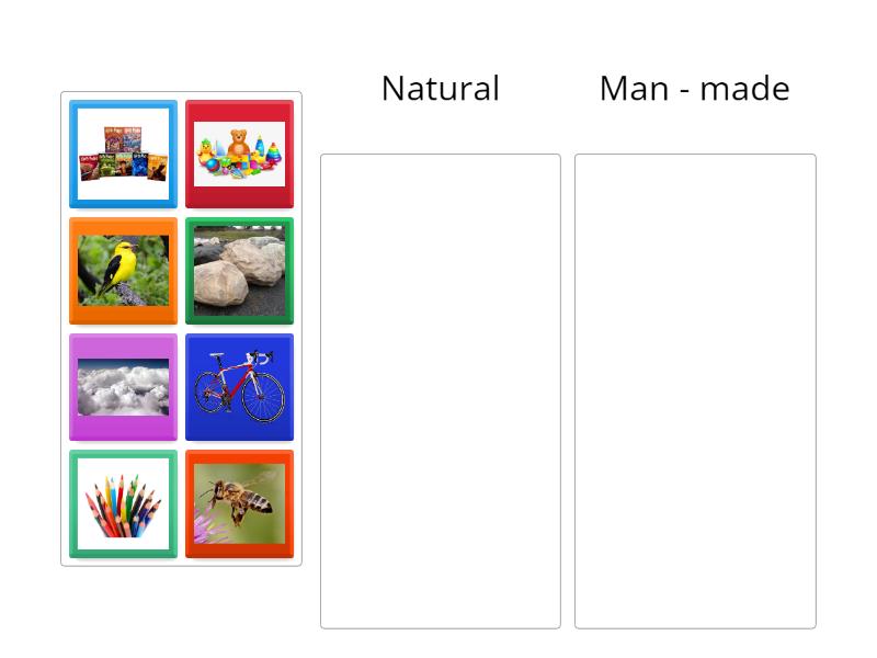 Natural, Man made Things - Categorize