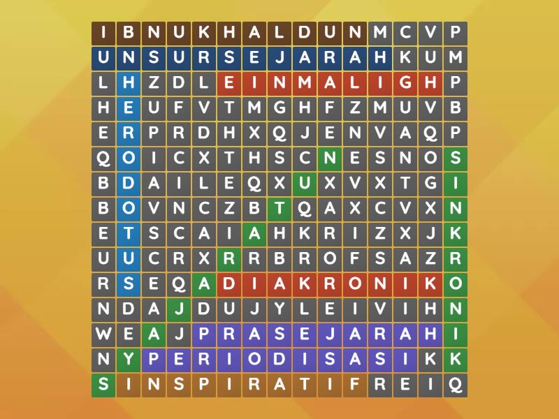 KONSEP DASAR ILMU SEJARAH - Wordsearch