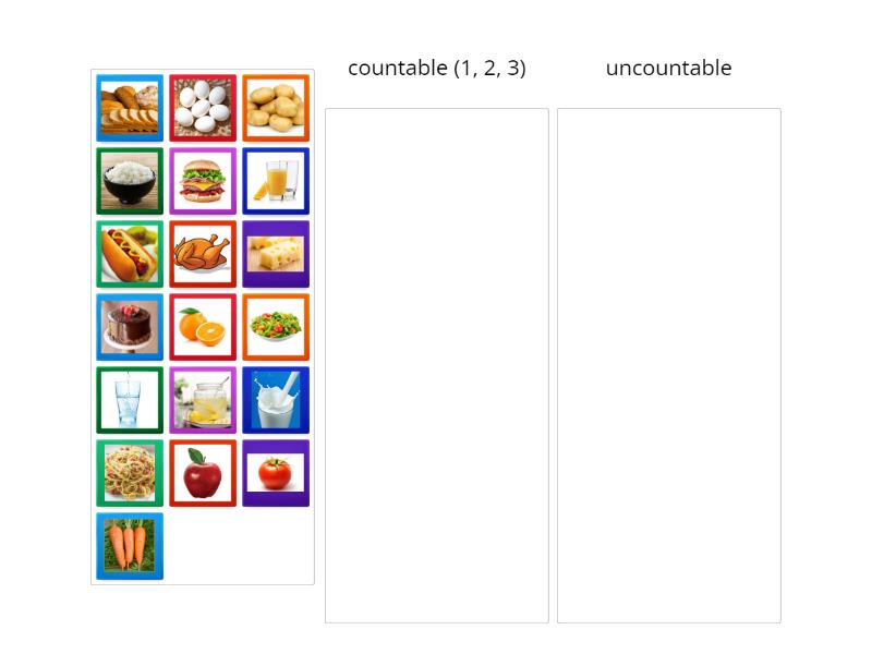 TJ St countable / uncountable sorting - Categorize
