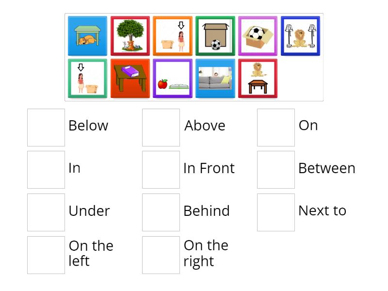 Prepositions of place - Match up